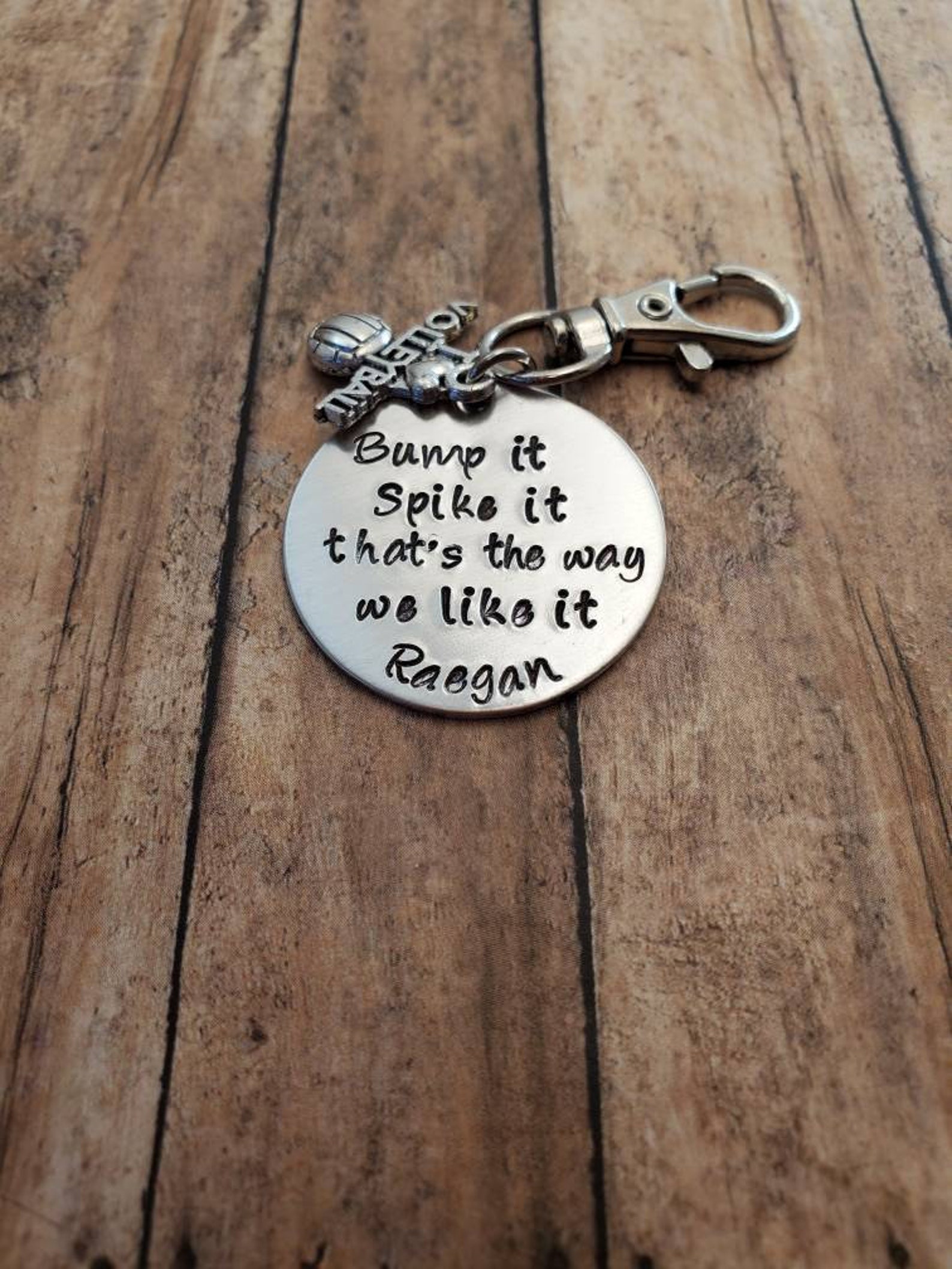 Volleyball Key Chain, Bump It Spike It, Volleyball Player Key Chain ...