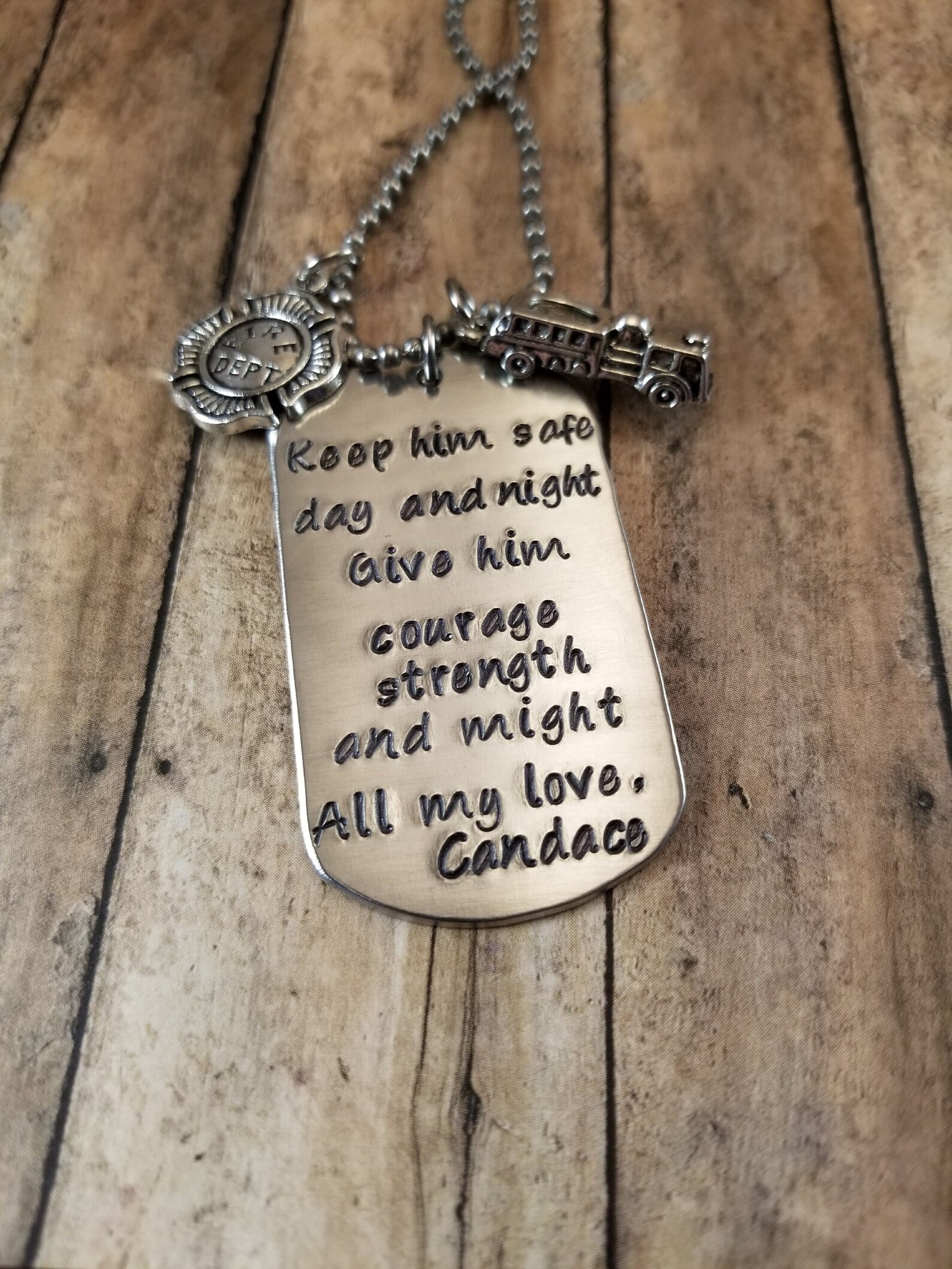 Fireman Keep Him Safe Key Chain, Keep Him Safe Day and Night ...