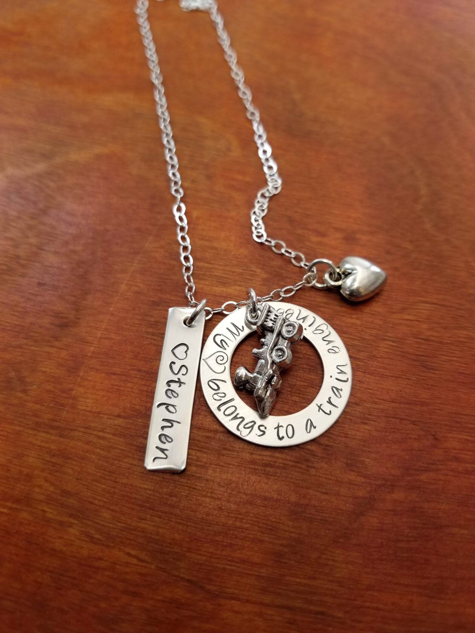 Train Engineer Wife Necklace, My Heart Belongs to a Train Engineer ...