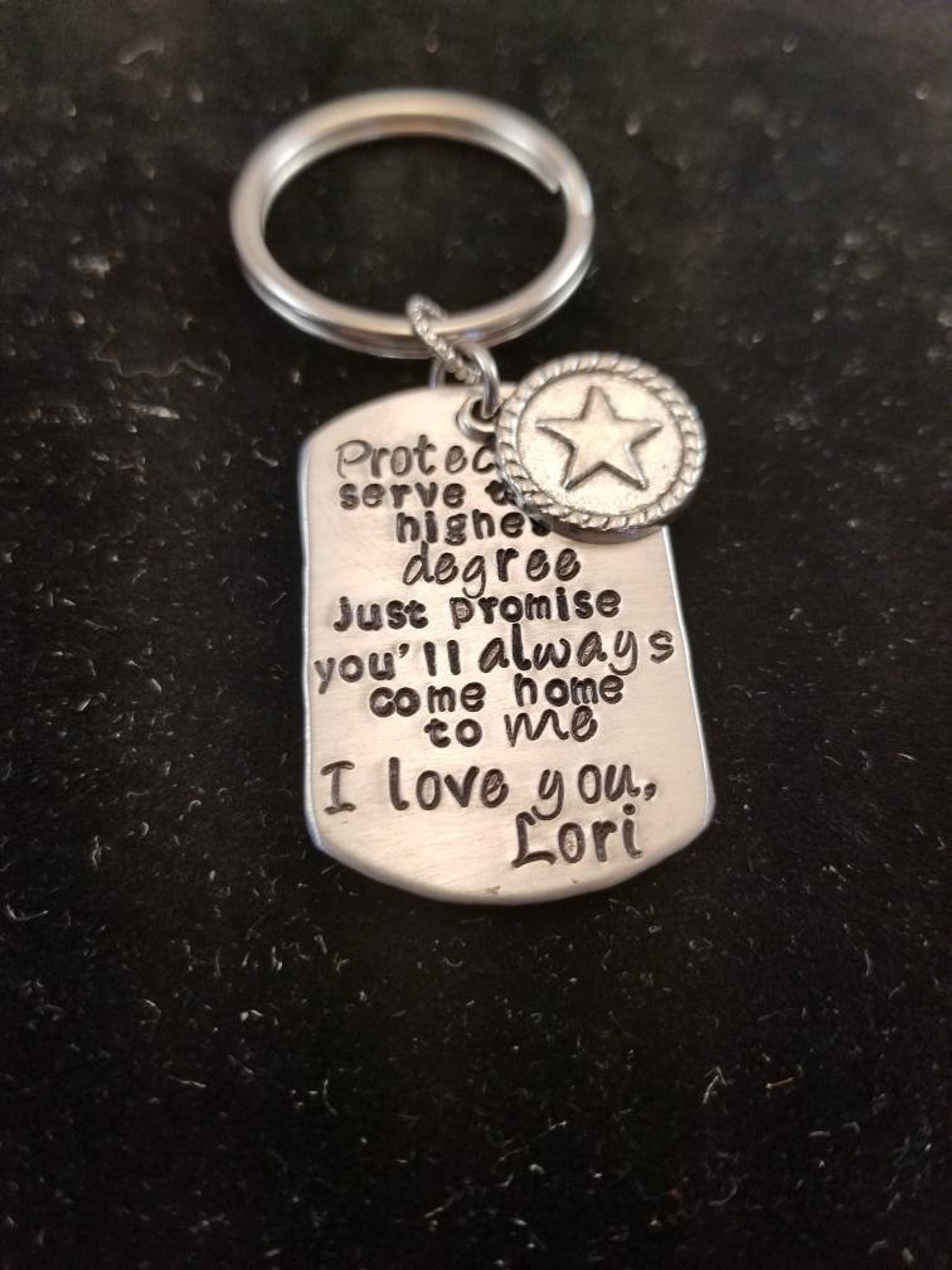 Police Officer key chain Protect and serve Policeman gift | Etsy