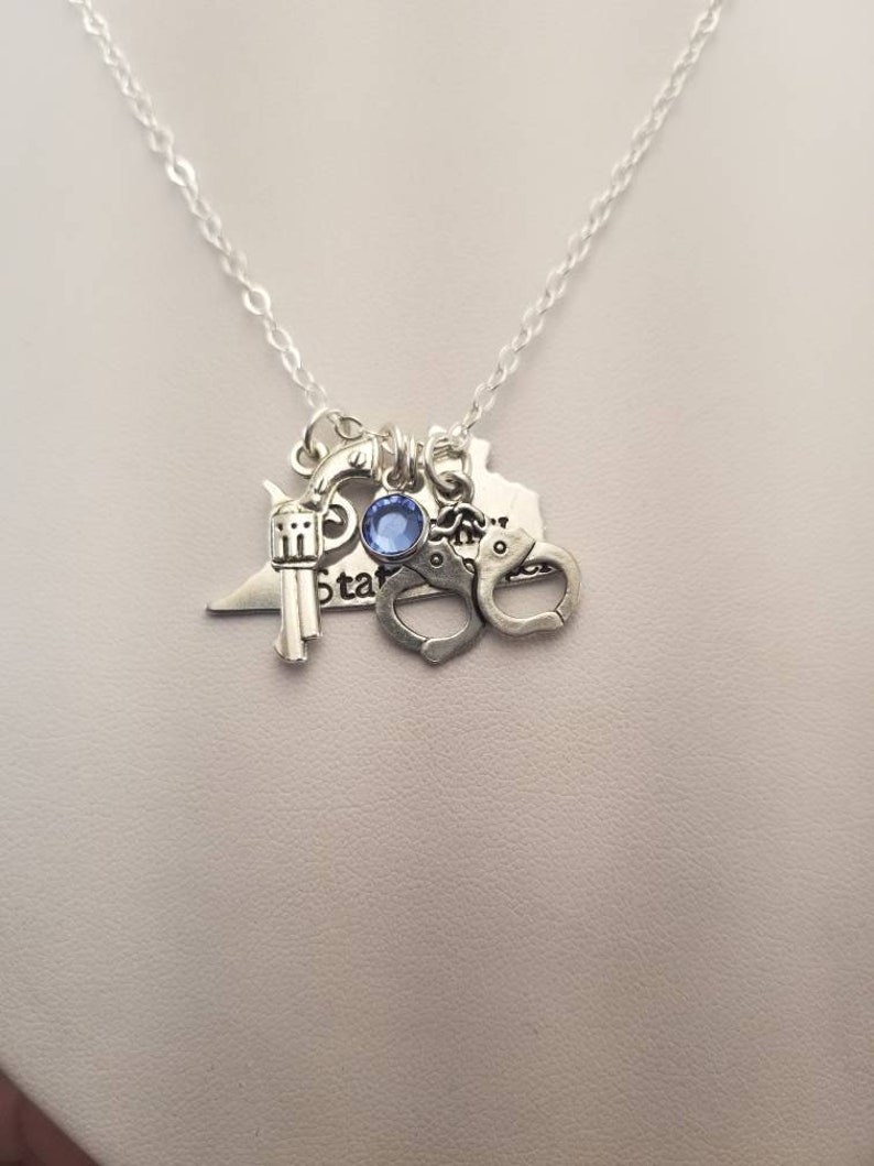 Virginia State Trooper Wife Necklace Law Enforcement VSP | Etsy