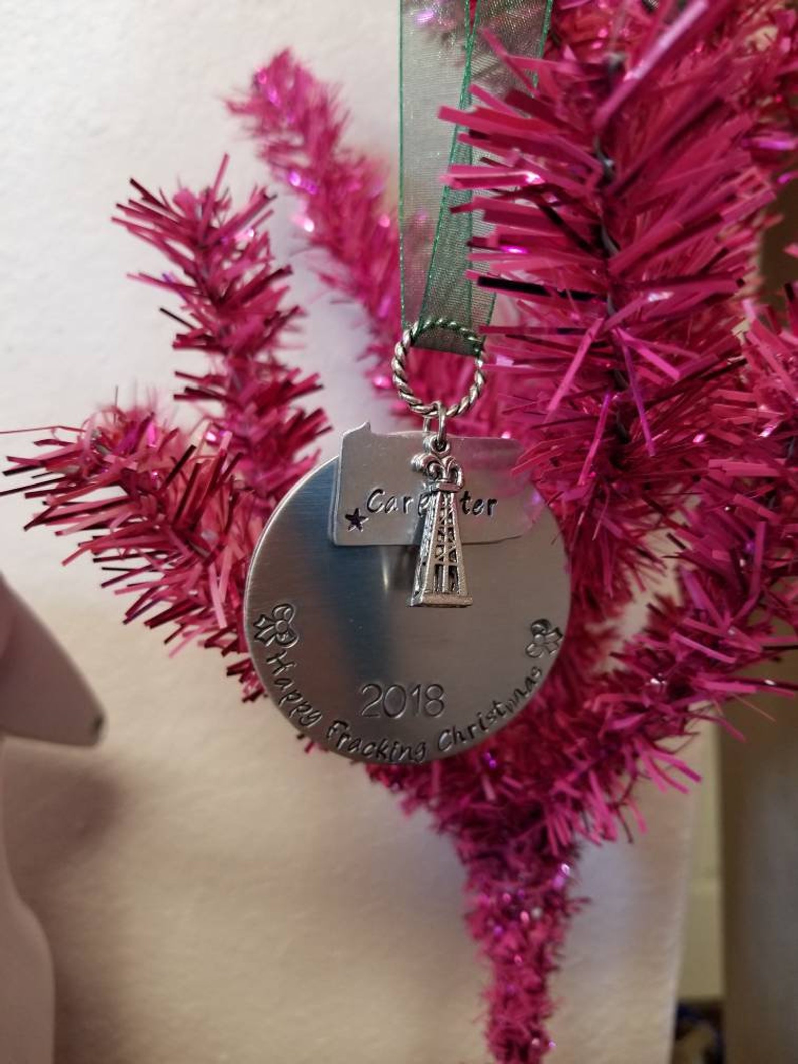 Oilfield Christmas Ornament, Happy Fracking Christmas, Oilfield Family ...