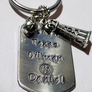 Texas Oilfield Key Chain, Tough Texas Oilman, Oilfield Gift Oil Field ...