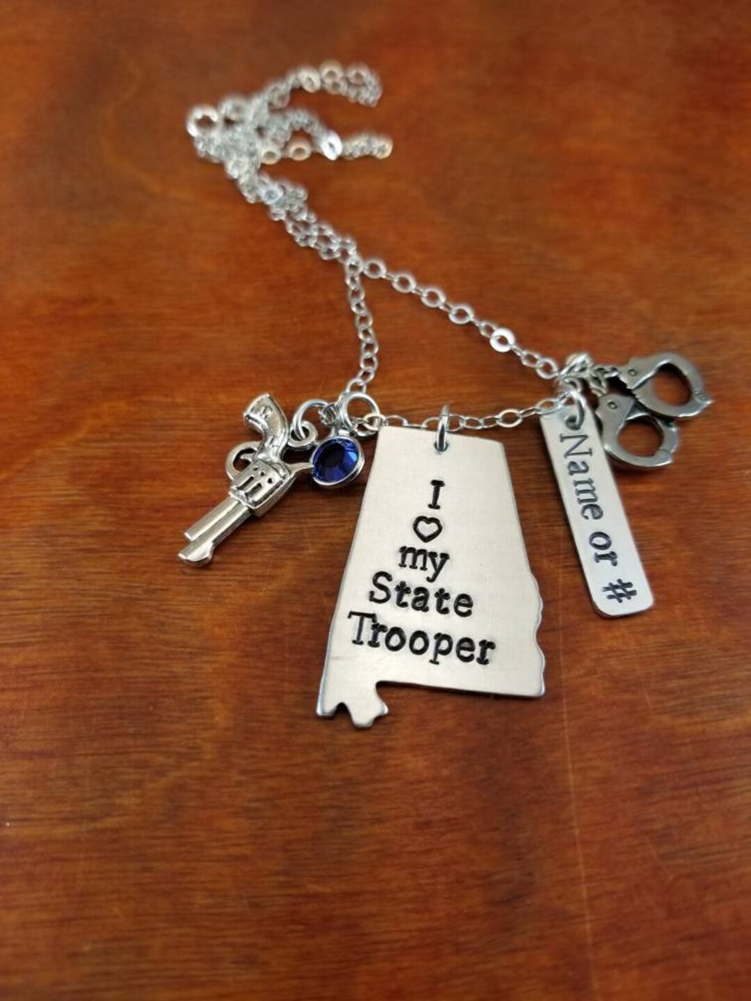 Alabama State Trooper Wife Necklace - Etsy