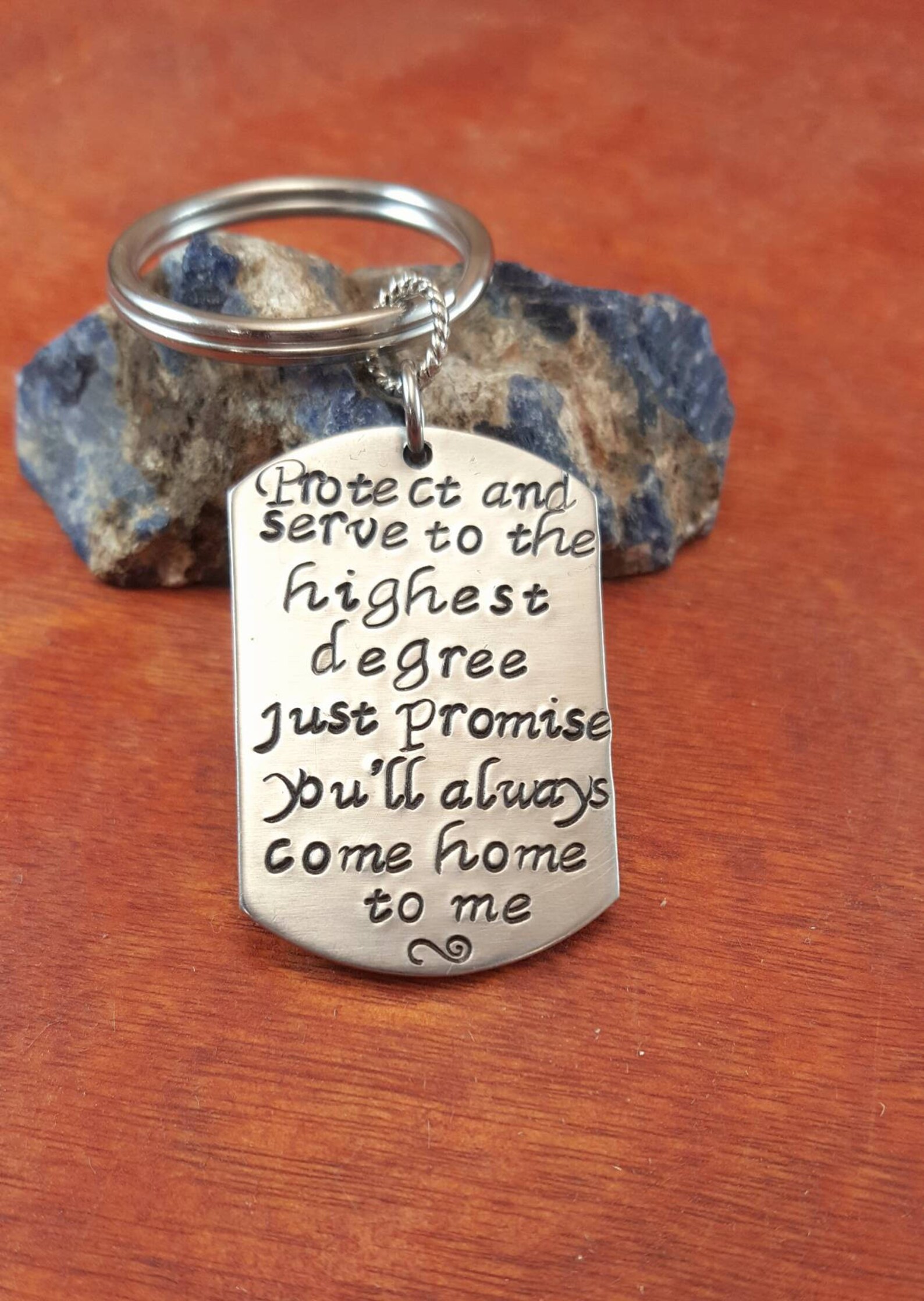 Police Officer Key Chain Protect and Serve Military Gift - Etsy