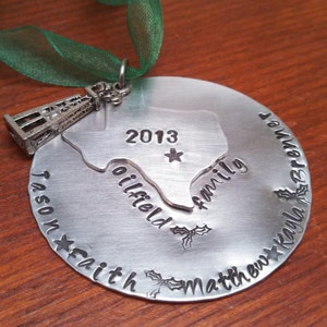 Personalized Texas Oilfield Christmas Ornament, Oilfield Christmas ...