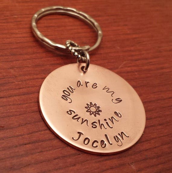 You are my sunshine personalized key chain Sunshine keychain | Etsy