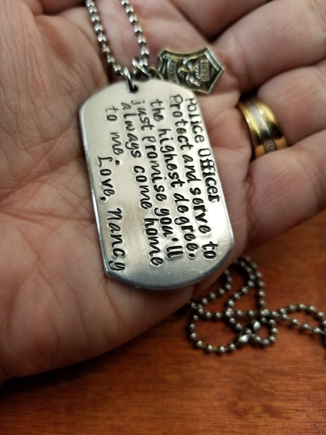 Police Protect and Serve Dog Tag Necklace, Policeman Gift, Always Come ...
