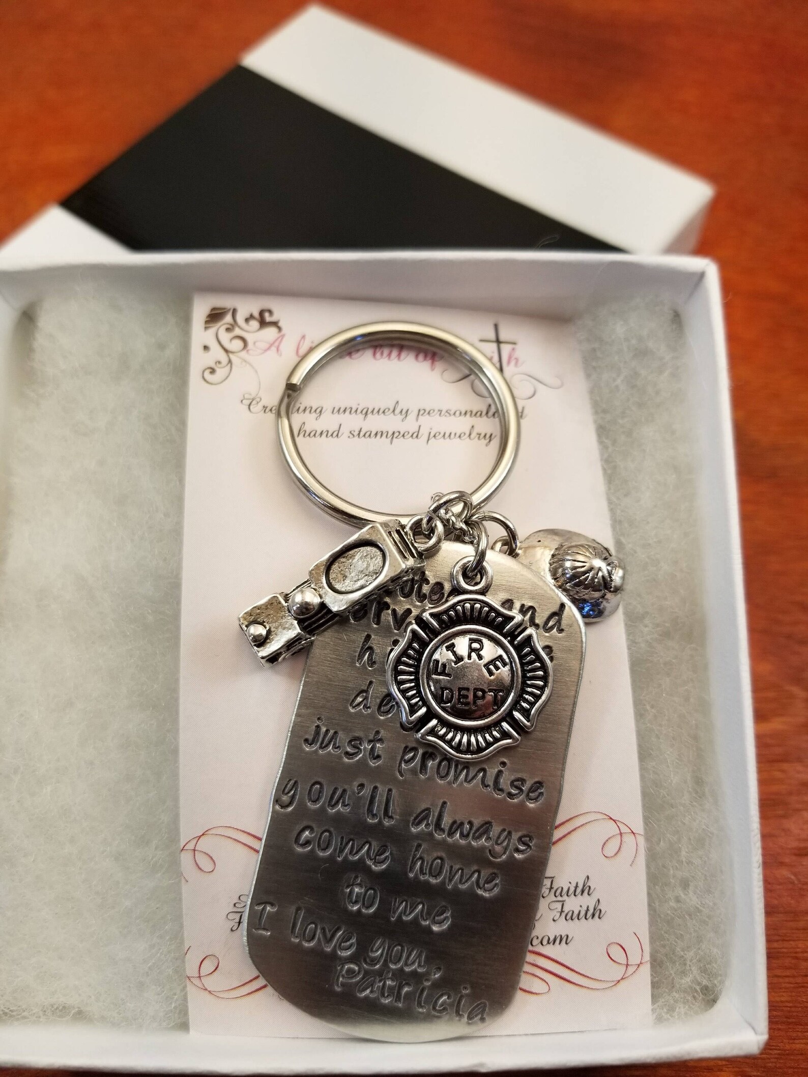 Fireman Key Chain Protect and Serve Firefighter Key Chain | Etsy