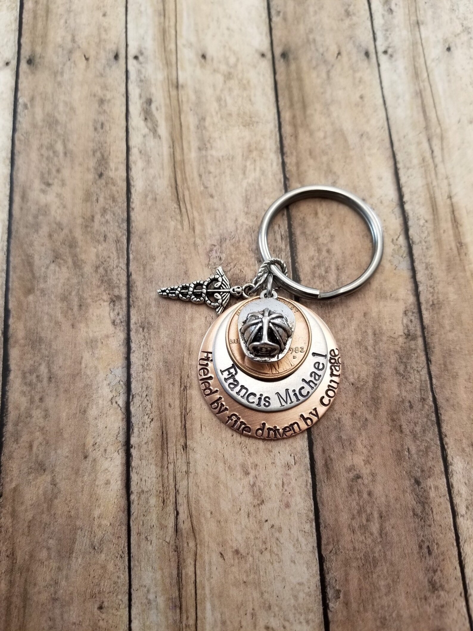 Fueled by Fire Driven by Courage Fireman Penny Key Chain - Etsy