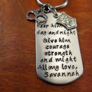 Police Officer Key Chain, Military, Keep Him Safe, Policeman, Protect ...