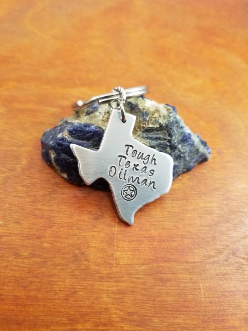 Texas Oilfield Key Chain Tough Texas Oilman Oilfield Key - Etsy