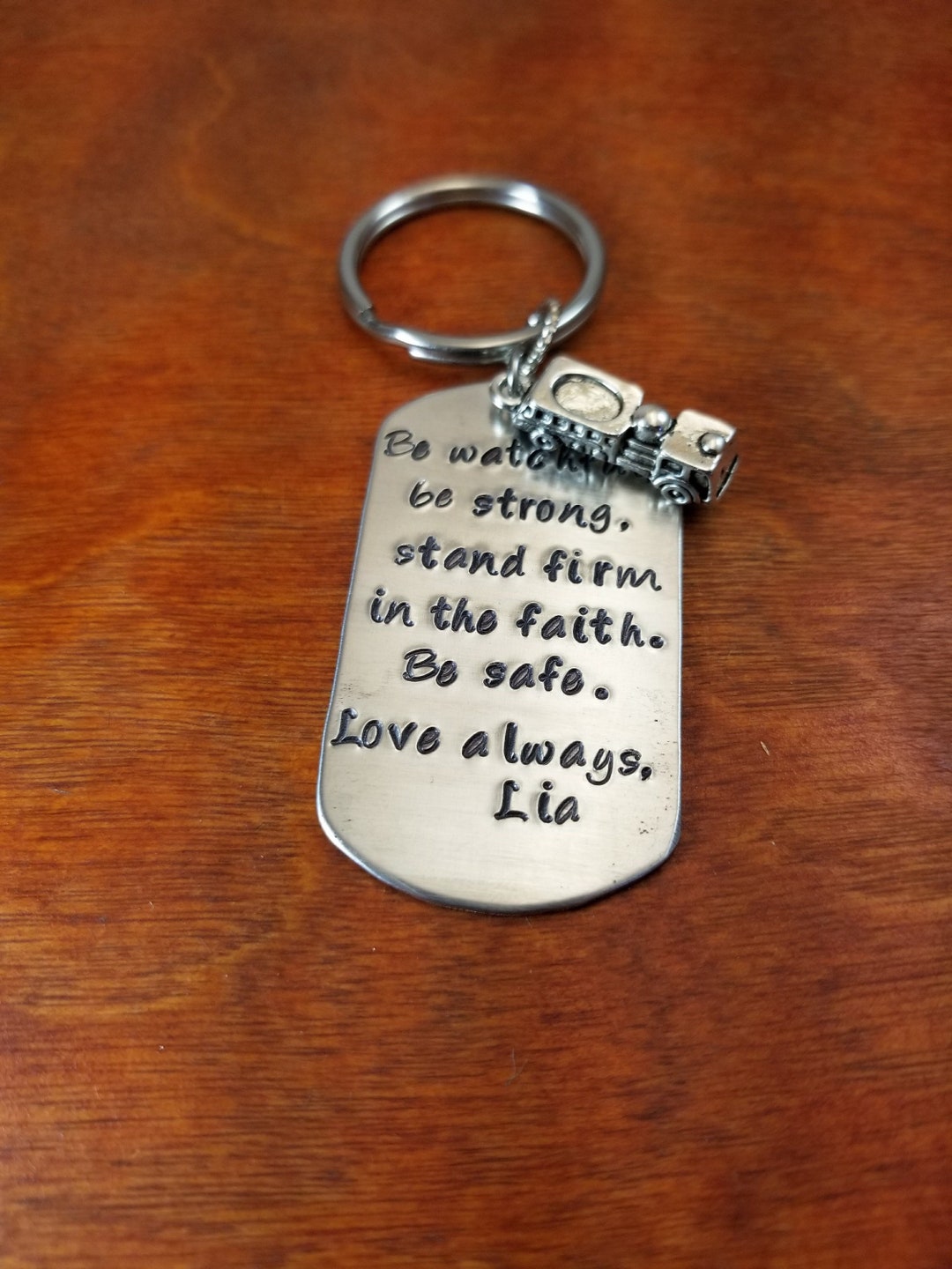 Fireman Key Chain, Be Watchful, Be Safe, Father's Day, Firefighter Gift ...