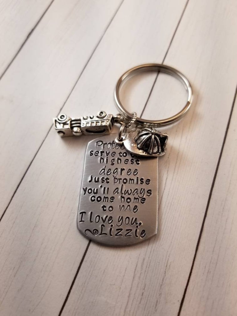Fireman Key Chain, Protect and Serve, Firefighter, Always Come Home ...