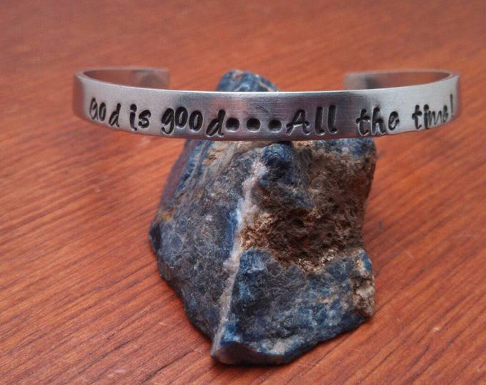 God is Good All the Time Inspirational Cuff Bracelet, Religious Gift ...