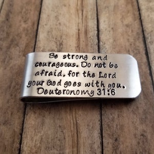 Deuteronomy 31:6 God is With You Scripture Money Clip, Police Officer ...