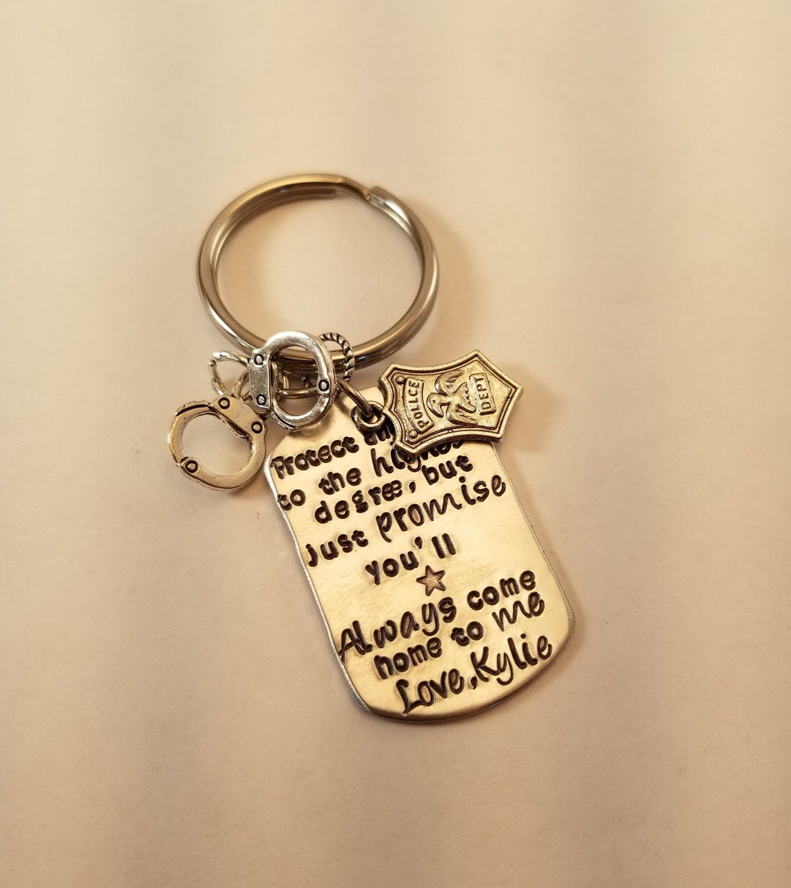 Police Protect and Serve Key Chain Policeman Gift Police Key - Etsy