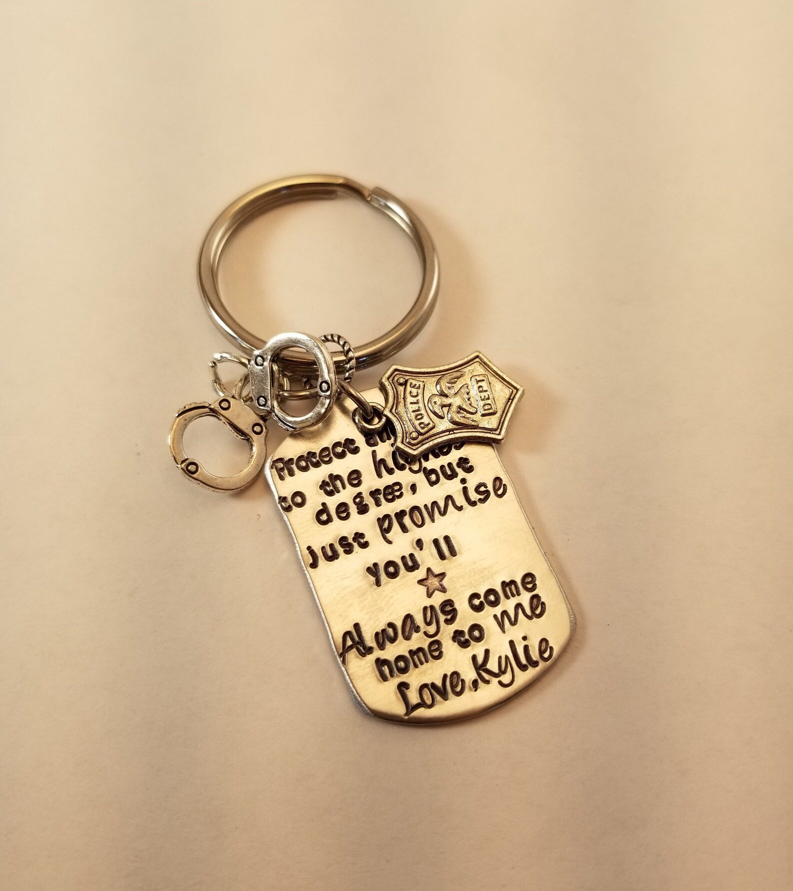 Police Protect and Serve Key Chain Policeman Gift Police Key - Etsy