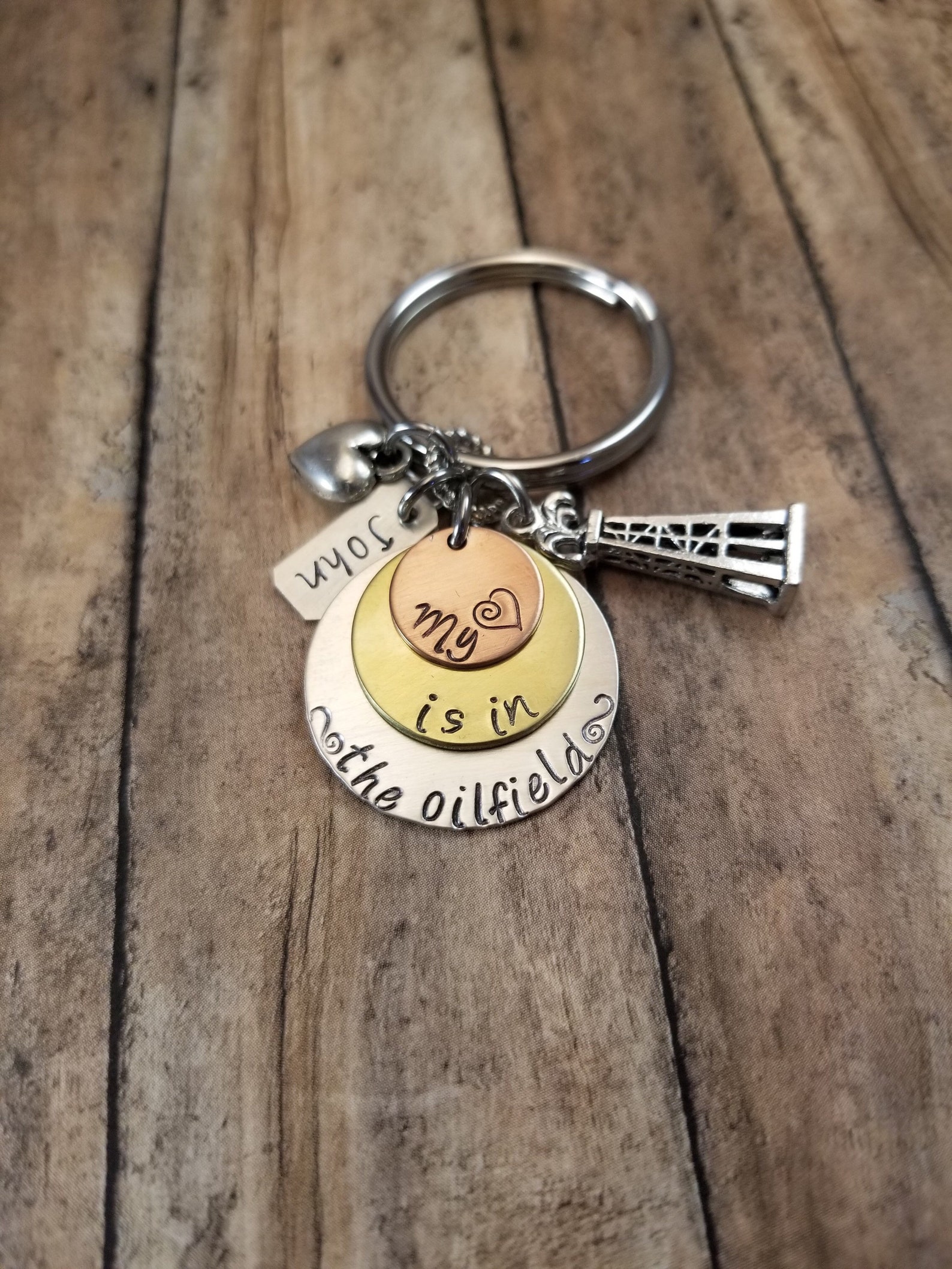 Oilfield Wife Key Chain, in the Oilfield, Oil Field Wife Gift, on a Rig ...