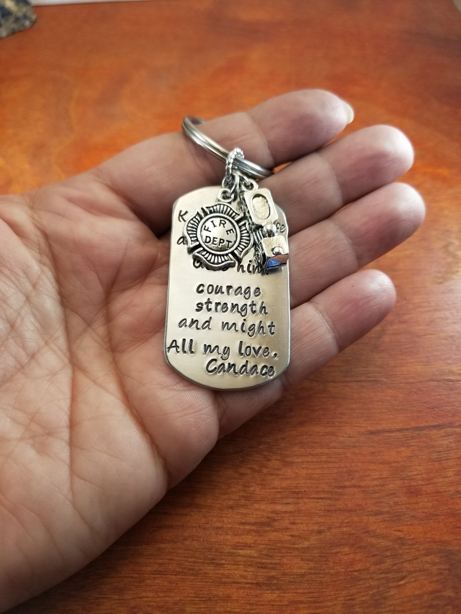 Fireman Keep Him Safe Key Chain, Keep Him Safe Day and Night ...