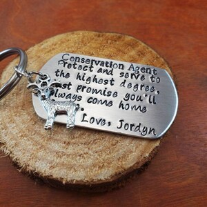 Conservation Agent Key Chain, Protect and Serve, Game Warden Gift ...
