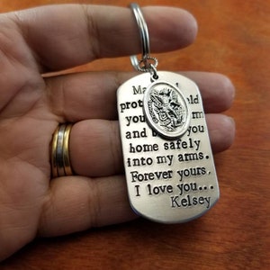 Police Prayer Key Chain, Protect and Shield, Fireman Gift, St Michael ...