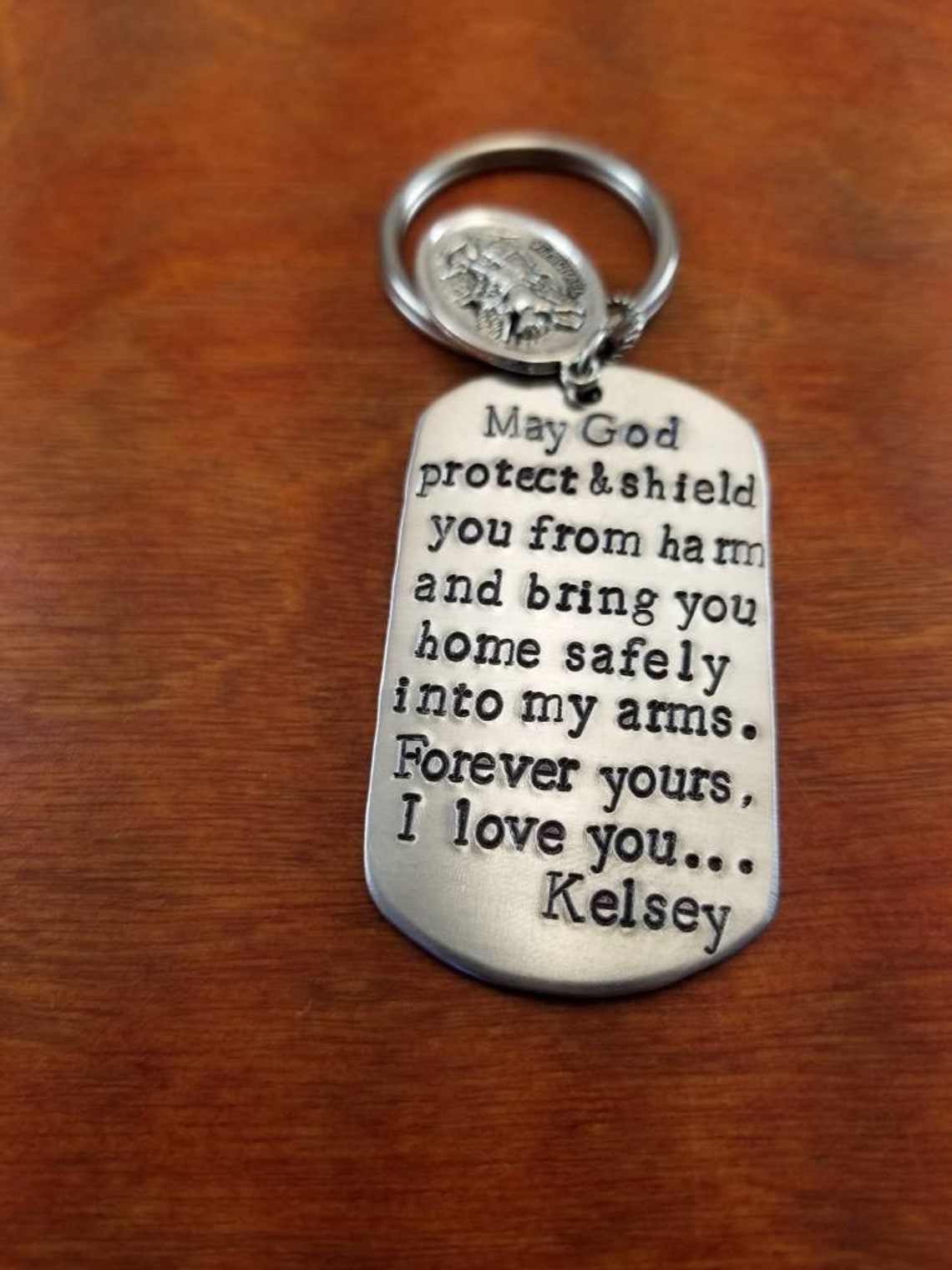 Police Prayer Key Chain, Protect and Shield, Fireman Gift, St Michael ...