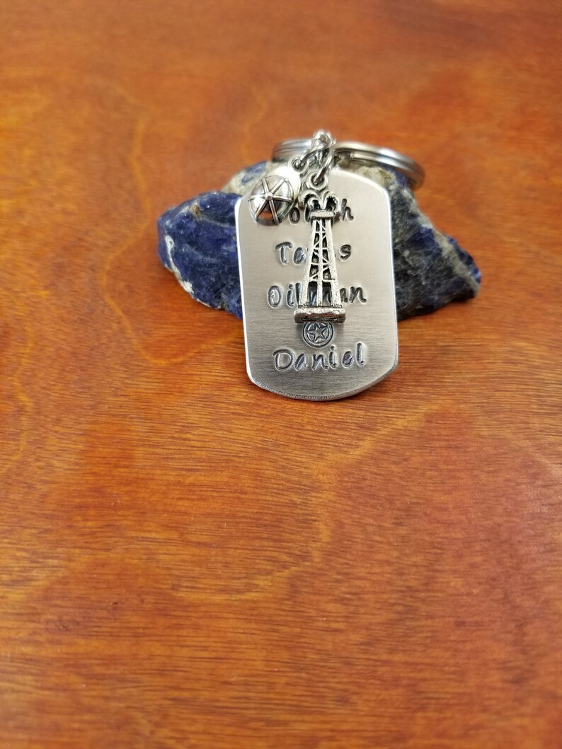 Texas Oilfield key chain Tough Texas oilman Oilfield gift | Etsy