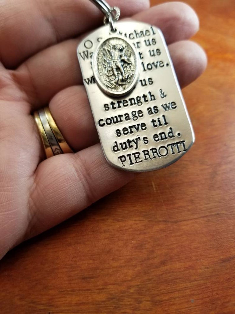 Police Prayer Key Chain Protect and Shield Fireman Gift St - Etsy