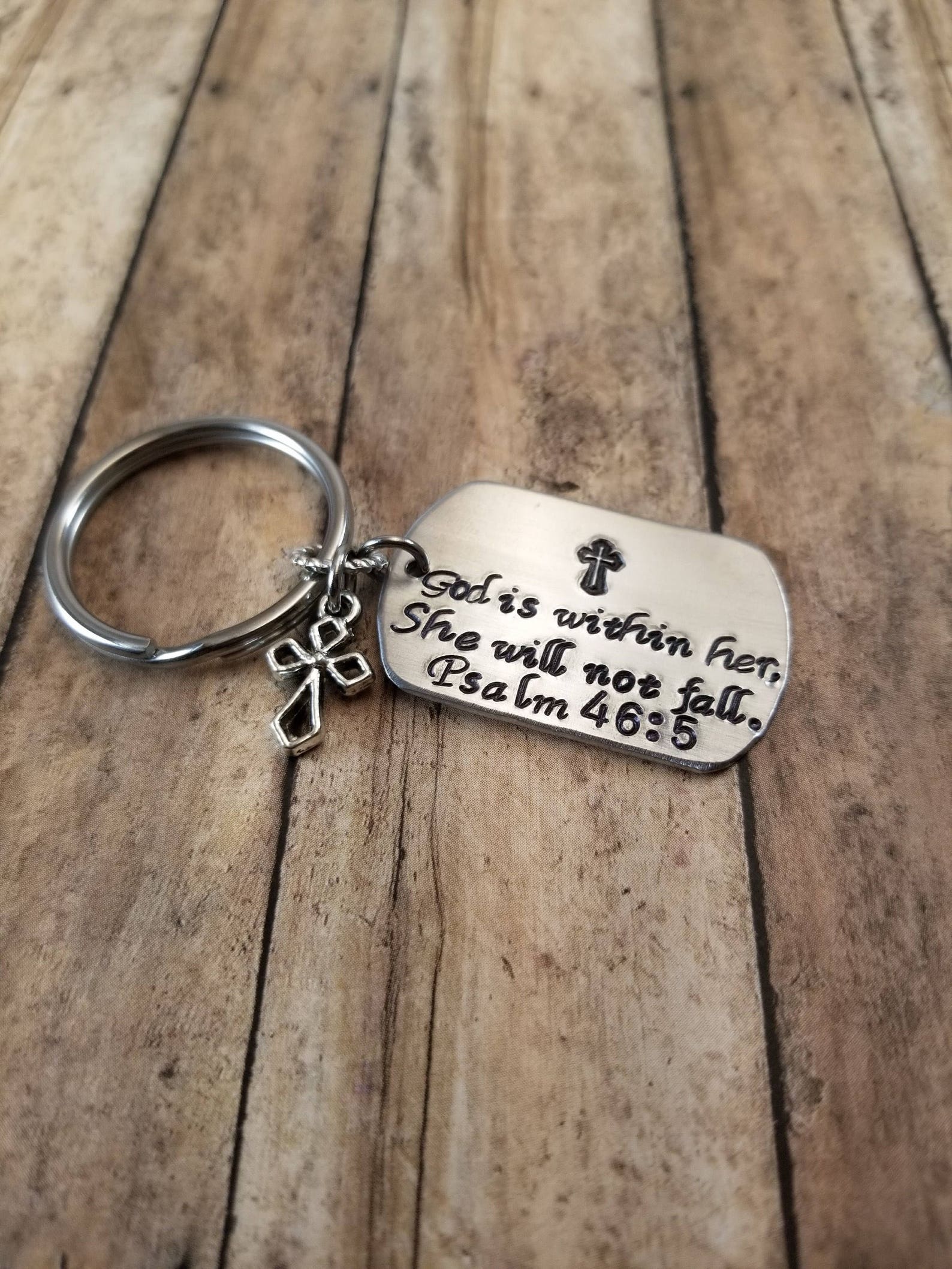 Psalm 46:5 Key Chain Christian Gift Religious Confirmation | Etsy