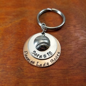 Softball Player Key Chain, Sports Gift, Softball Team, Team Pride ...