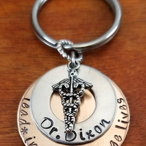 Doctor Key Chain, Lead Inspire Change Lives, Doctor Gift, Custom Gift ...