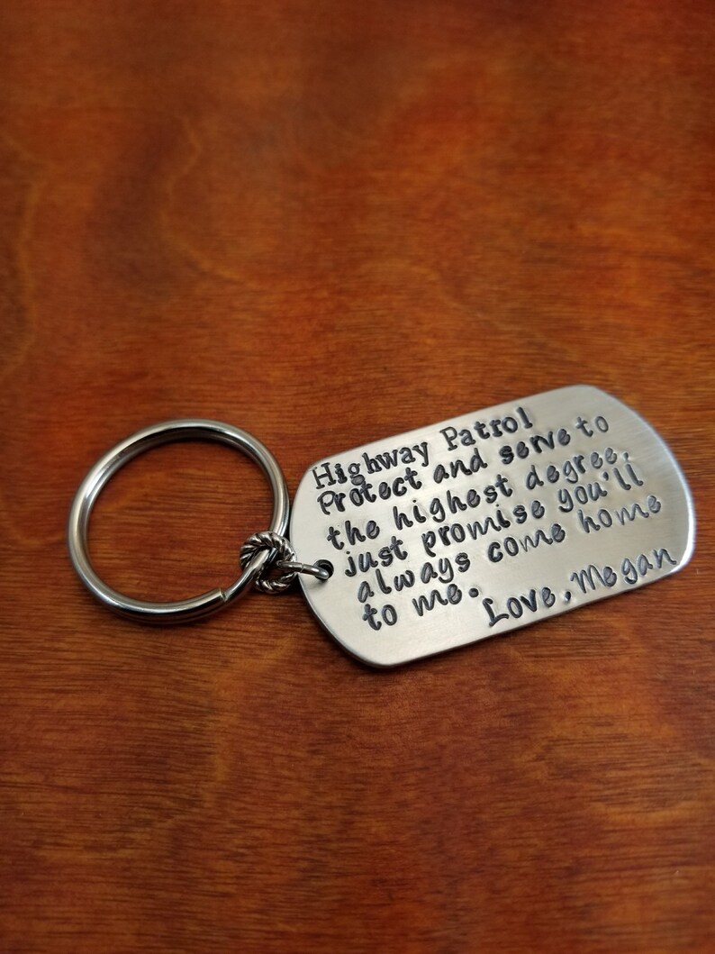 Police Officer Protect and Serve Key Chain State Trooper | Etsy