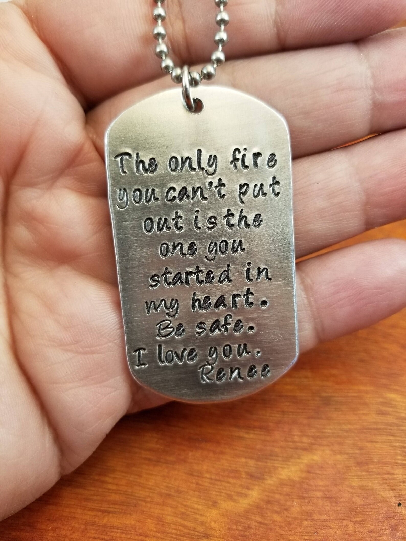 Firefighter Be Safe Key Chain, Fireman Thin Red Line Gift, Personalized ...