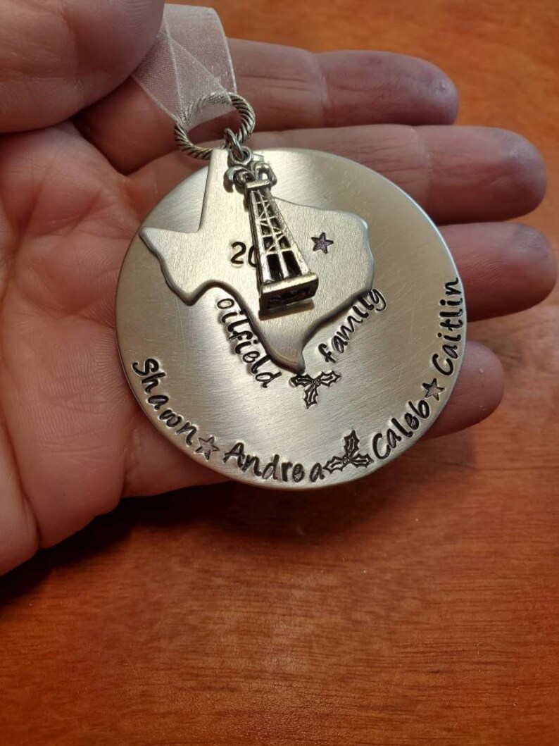 Personalized Texas Oilfield Christmas Ornament Oilfield - Etsy