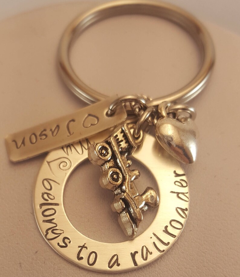 Train Railroader Wife Key Chain Train Engineer Railroad - Etsy