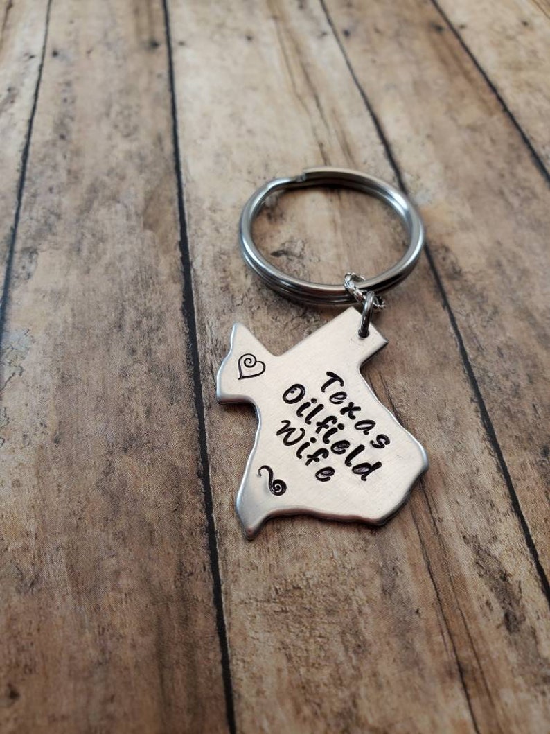 Texas Oilfield Wife Key Chain Texas Oilfield Gift Oilfield | Etsy
