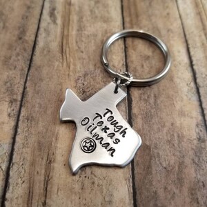 Texas Oilfield Key Chain, Tough Texas Oilman, Oilfield Key Chain ...