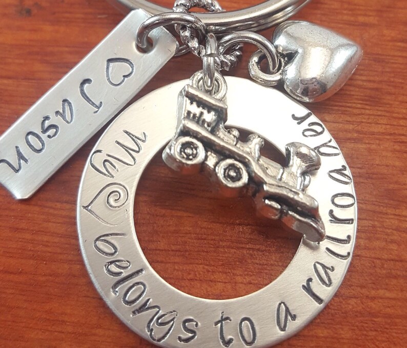 Train Railroader Wife Key Chain Train Engineer Railroad - Etsy