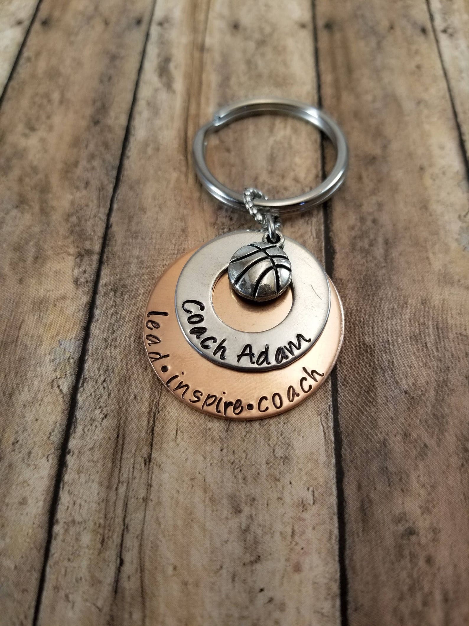 Basketball Coach Key Chain, Lead Inspire Coach, Coach's Gift, Coach's ...