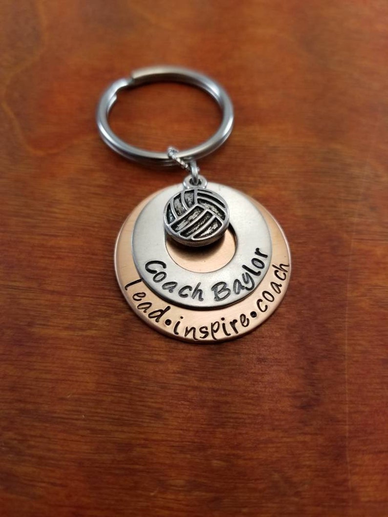 Volleyball Lead Inspire Coach Key Chain, Volleyball Coach End of Season ...