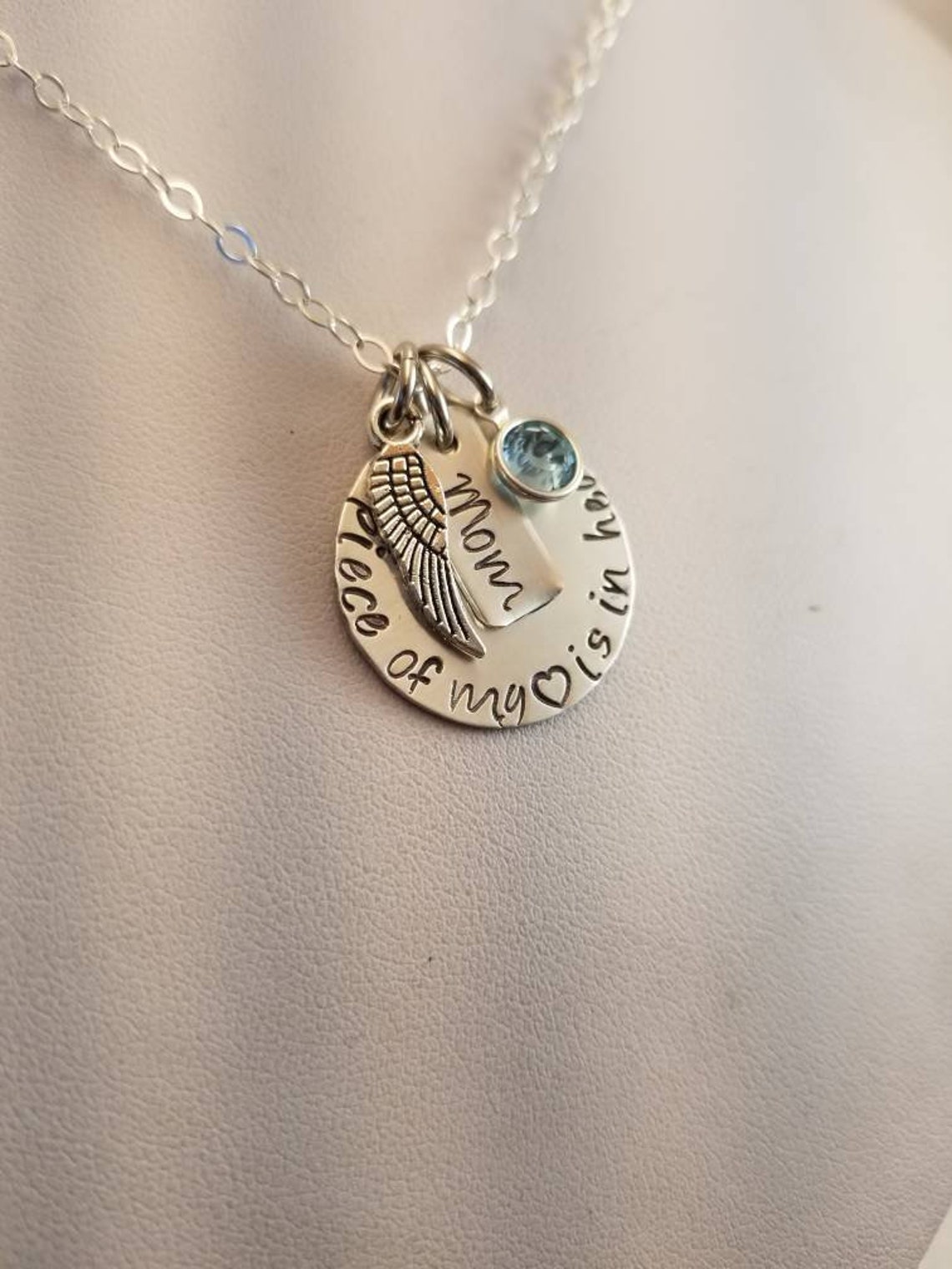 Memorial Necklace, Loss of Loved One, Piece of My Heart in Heaven, Loss ...
