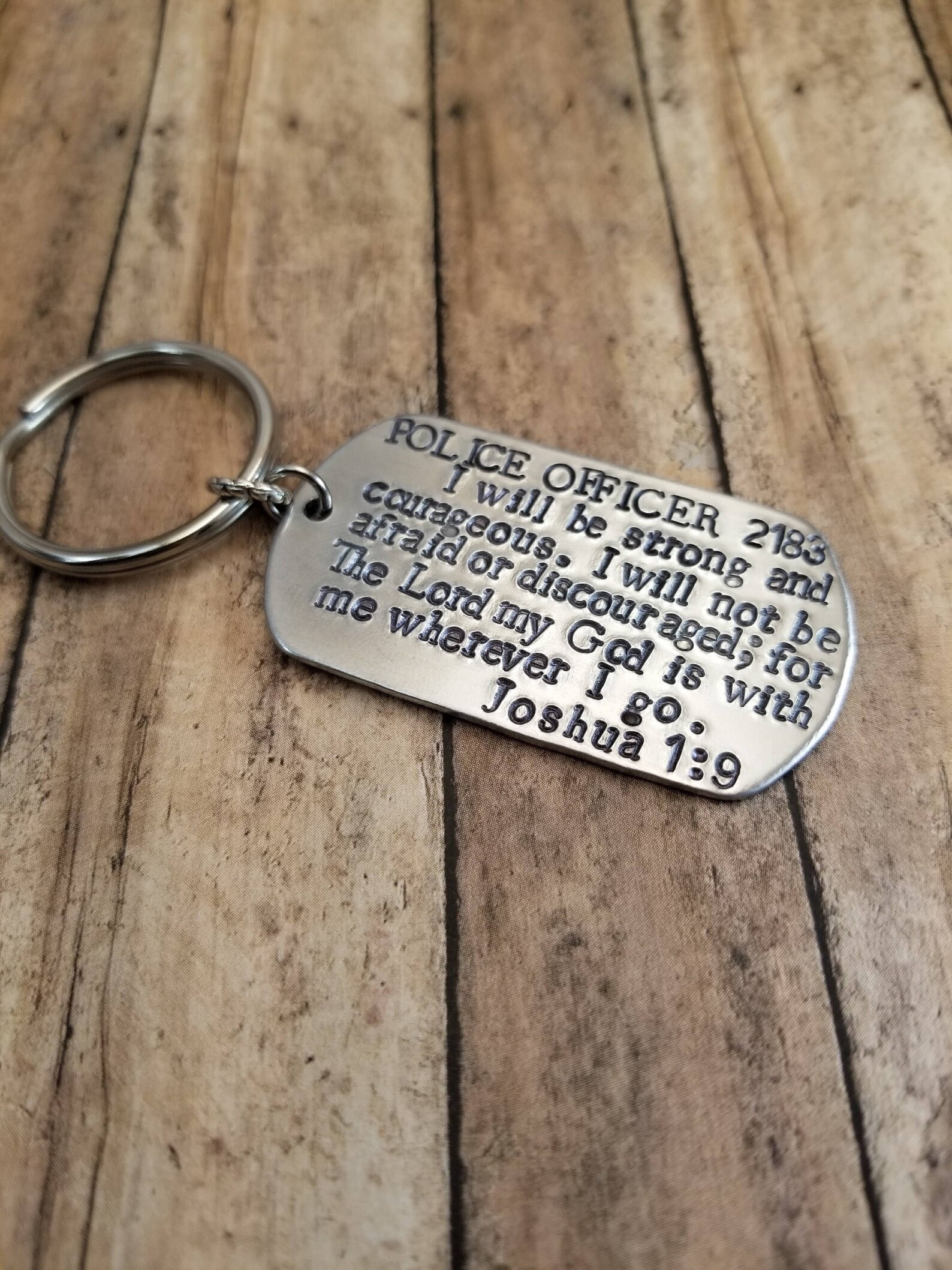 Police Prayer Necklace State Trooper Joshua 1:9 LEO Gift | Etsy