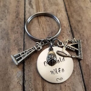 Oilfield Wife Key Chain, Sterling Silver Key Chain, Oilfield Wife Gift ...