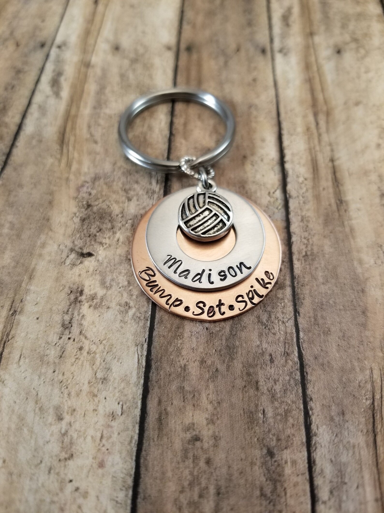 Volleyball Player Key Chain, Bump Set Spike, Volleyball Coach Gift ...