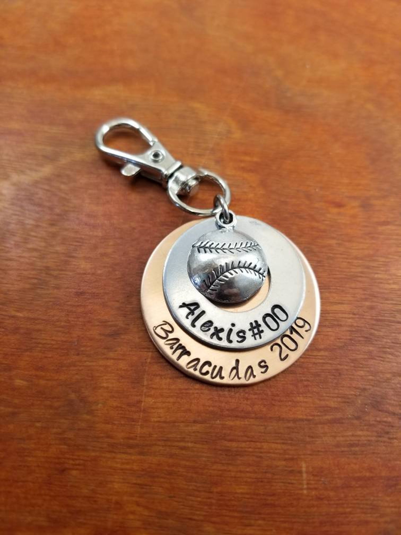 Softball Player key chain sports gift Softball team team | Etsy