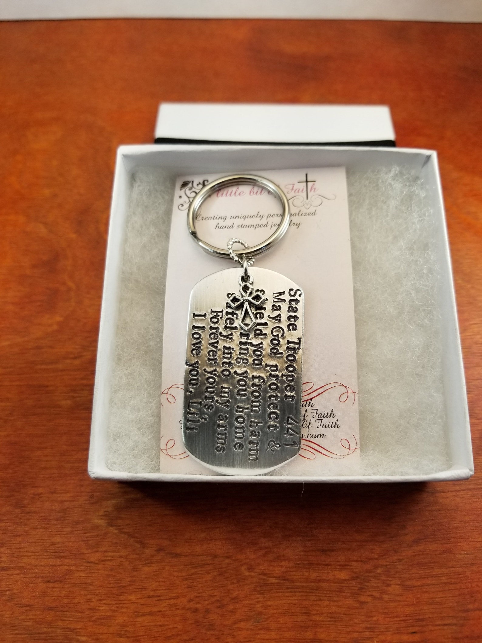 Police Officer Prayer Key Chain, State Trooper Gift, LEO, Thin Blue ...