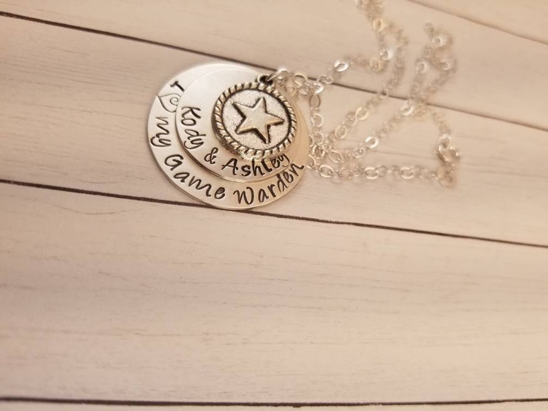 Game Warden Wife Necklace, Game Warden Wife Gift, Thin Green Line, My ...