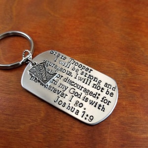 Minnesota State Trooper Key Chain, Joshua 1:9, State Trooper Prayer ...