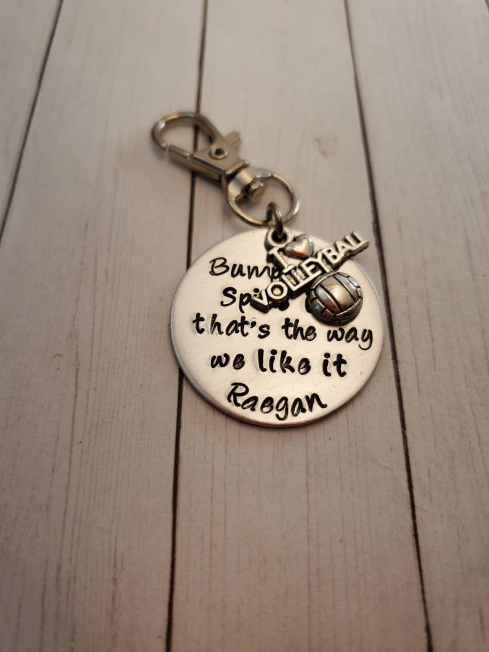 Volleyball Key Chain, Bump It Spike It, Volleyball Player Key Chain ...